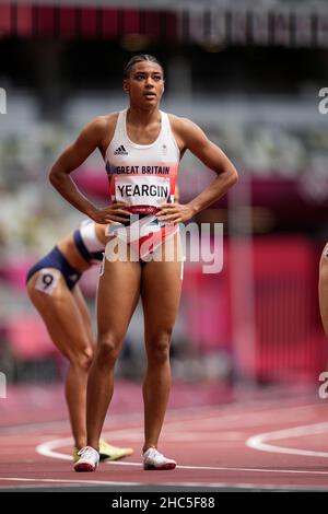 Nicole Yeargin participating in the semi-final of the 400 meters of the ...