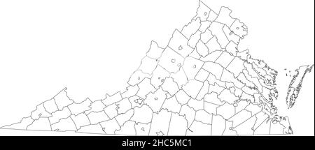 White blank vector administrative map of the Federal State of West ...