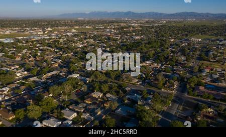 Sunset view of downtown Lancaster, California, USA Stock Photo - Alamy