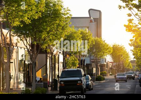 Sunset view of downtown Lancaster, California, USA Stock Photo - Alamy