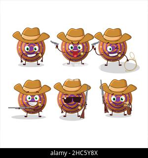 Cool cowboy gummy candy orange cartoon character with a cute hat ...