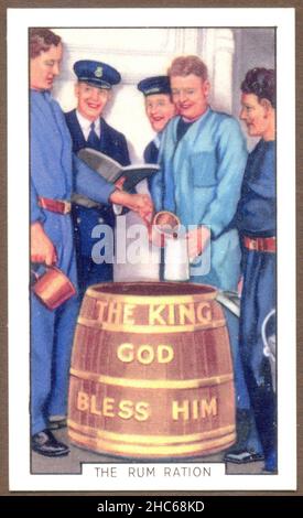 The Royal Navy - Vintage Cigarette Card Illustration Stock Photo - Alamy
