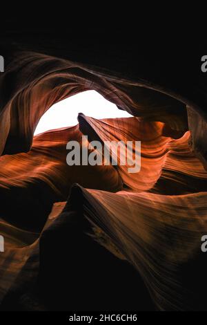 Mesmerizing view of an antelope canyon with smooth walls with beautiful ...