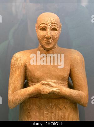 Sumerian statue of Lugal-Dalu, King of Adab from Southern Mesopotamia ...