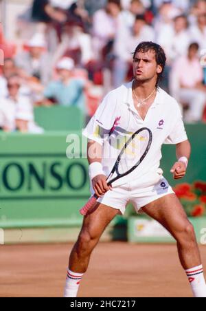 Argentinian tennis player Alberto Mancini, Italian Open 1989 Stock ...