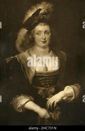 Portrait of the Artist's Wife Helene Fourment, painting by Flemish ...