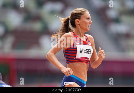 Cory Ann Mcgee participating in the 1500 meters with at the Tokyo 2020 ...