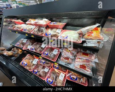 Augusta, Ga USA - 12 24 21: Walmart retail grocery store interior ...