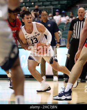 December 25, 2021 - Brigham Young Cougars guard Trevin Knell #21, and ...