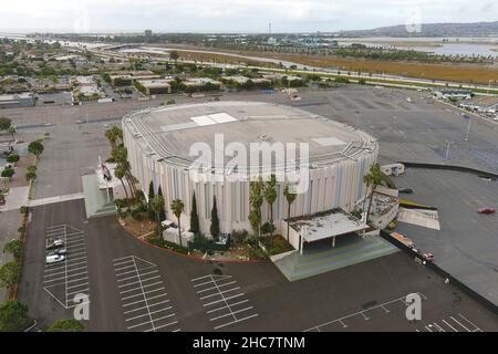 An aerial view of the Pechanga Arena, Saturday, Dec. 25, 2021, in the ...
