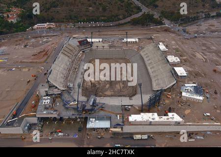A general overall aerial view of Snapdragon Stadium, Monday, Oct. 24, 2022, in San Diego. The ...