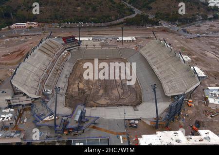 A general overall aerial view of Snapdragon Stadium, Monday, Oct. 24, 2022, in San Diego. The ...