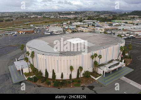 An aerial view of the Pechanga Arena, Saturday, Dec. 25, 2021, in the ...