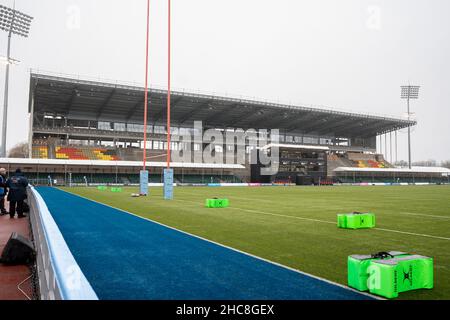 Ground view of the StoneX stadium and the new stadium being built prior ...