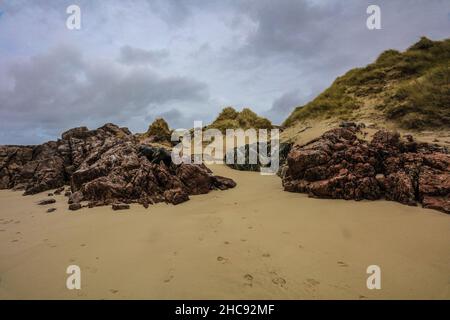 Sand Ripples and Dunes, Uig Sands, Uig, Lewis, Isle of Lewis, Hebrides ...