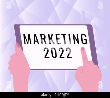 Hand writing sign Trend 2022. Business idea things that is famous for ...