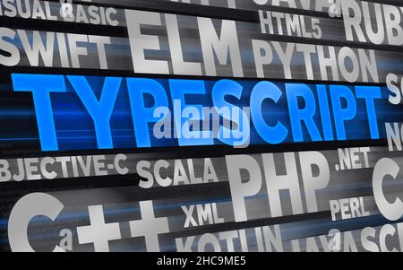 An abstract colorful theme with phrases from various programming ...