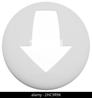 Sphere with arrow - download button 3d isolated - 3d rendering Stock ...