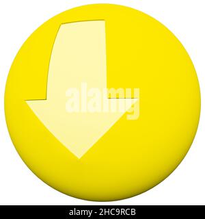 Sphere with arrow - download button 3d isolated - 3d rendering Stock ...