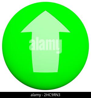 Sphere with arrow - upload button 3d isolated - 3d rendering Stock ...