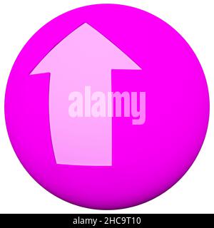 Sphere with arrow - upload button 3d isolated - 3d rendering Stock ...