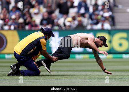 A streaker runs onto the field during the UEFA Champions League, League ...