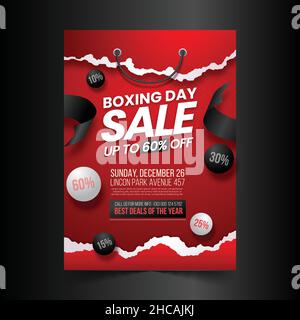 realistic boxing day sale vertical poster template abstract design ...