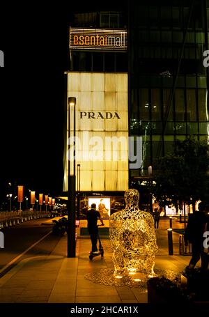 Esentai- exclusively luxury brand Mall in Central Asia. Interior of the ...