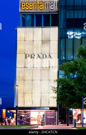 Esentai- exclusively luxury brand Mall in Central Asia. Interior of the ...