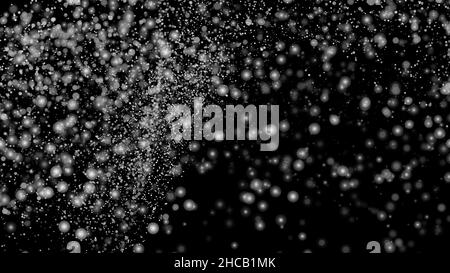 Snow isolated on black overlay Stock Photo - Alamy