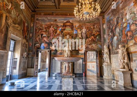 Mucius Scaevola before Porsena fresco (1587-1594) by Tommaso Laureti ...