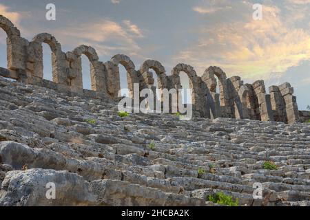 Perge Ancient City Amphitheatre. Perge, one of the Pamphylian cities ...