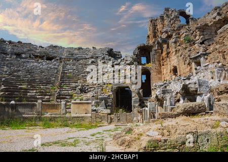 Perge Ancient City Amphitheatre. Perge, one of the Pamphylian cities ...