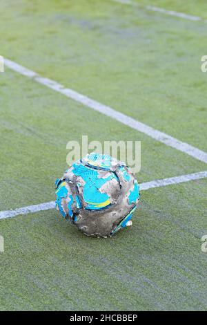 Damage Soccer Ball Stock Photo - Alamy