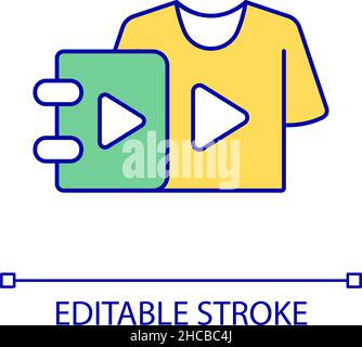 Merch clothing isolated concept vector illustration Stock Vector Image ...