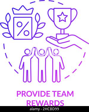 Provide team rewards purple concept icon Stock Vector Image & Art - Alamy