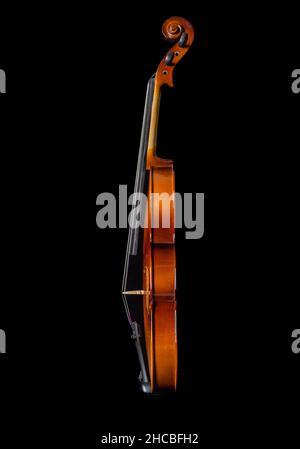 side view of a baroque violin on black Stock Photo - Alamy