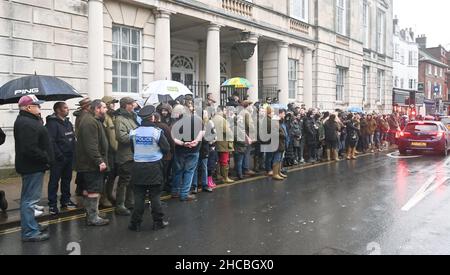 People gather to watch a Christmas parade in Sao Paulo, Brazil, 13 ...