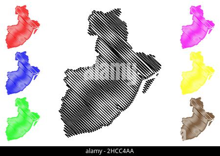 Purba Medinipur district (West Bengal State, Republic of India) map ...
