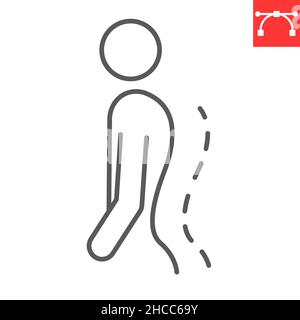 scoliosis, lordosis spine disease, back body posture defect Stock ...