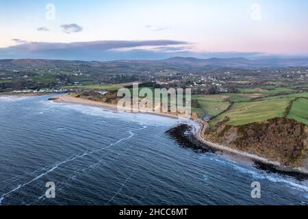 Aerial view of the village Inver in County Donegal - Ireland Stock ...