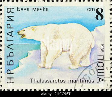 Bulgaria - circa 1988: Stamp printed by Bulgaria, Mini sheet of Color ...