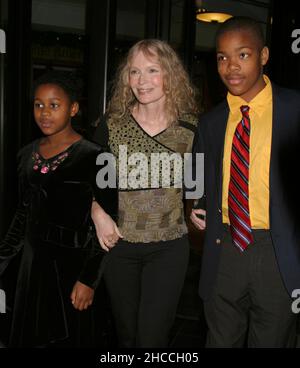Mia Farrow with children Kaeli-Shaw Farrow and Isaiah Justus Farrow ...