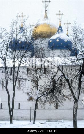 Russia, Sergiyev Posad (former Zagorsk), old paintings of the Trinity ...
