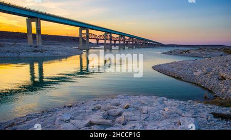 Amistad Reservoir is a reservoir on the Rio Grande at its confluence ...