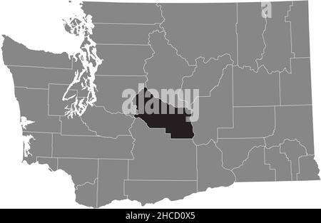 Kittitas County, Washington outline map set Stock Vector Image & Art ...