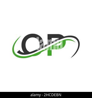 Initial Letter OP Logo Design Vector Template. Abstract Letter Minimal ...