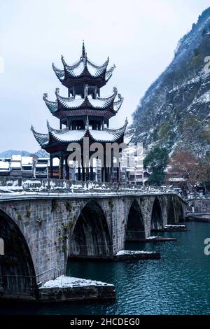 The ancient town of Zhenyuan in China's Guizhou Province with its Ming ...