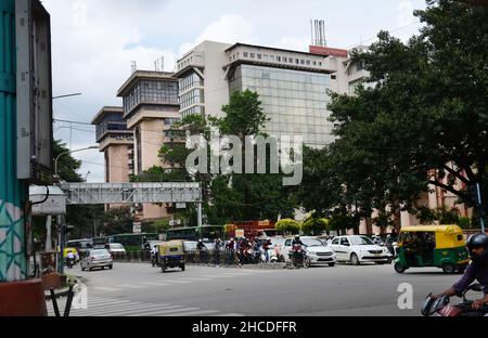 INDIA, Karnataka, Bangalore: City Center and MG Road Area Aerial from ...