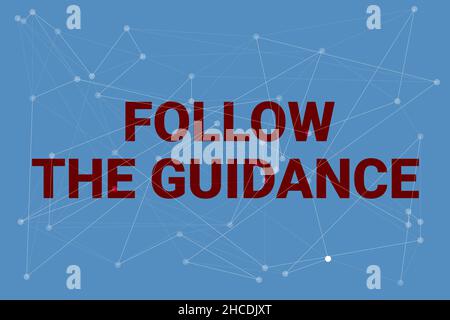 Conceptual caption Follow The Guidance. Business idea controlling a ...